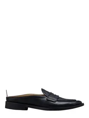 THOM BROWNE Thom Browne Grained Leather Mule Loafers