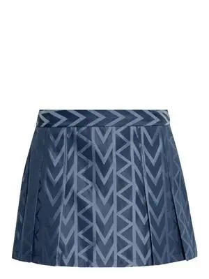 Michael Kors Pleated Mini Skirt With Geometric Print - Blue