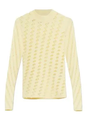 IRO PARIS Aliona Zigzag Pattern Long Sleeve Top - Yellow