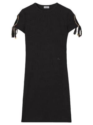 Burberry Tatiana Tie-sleeve Knitted Dress - Black