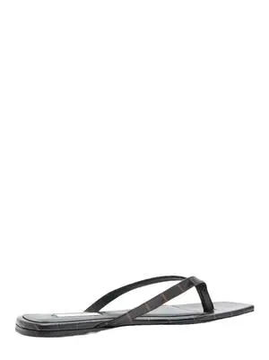TOTEME Embossed Flat Sandals - Black