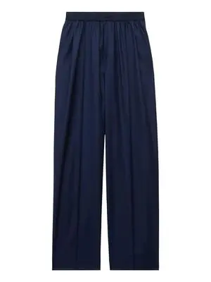 Kenzo Logo Jacquard Waistband Wide-leg Trousers - Blue-black