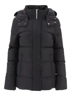 Moose Knuckles Zipped Hooded Down Jacket - Black
