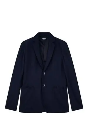 Giorgio Armani Single-breasted Notched Lapel Jacket - Navy Blue