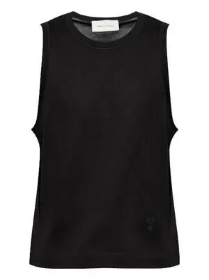 Ami Sleeveless Crewneck Vest - Black