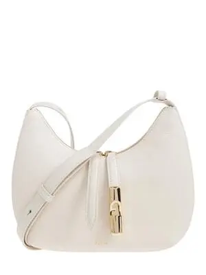 Furla Goccia Small Zipper Shoulder Bag - White