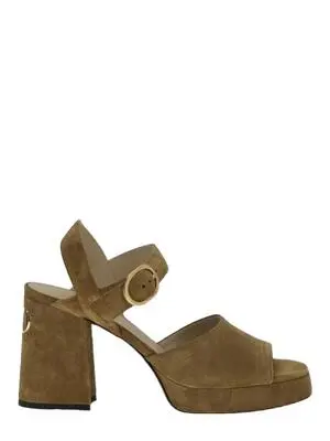 Valentino Garavani Open-toe Chunky Heel Sandals - Green