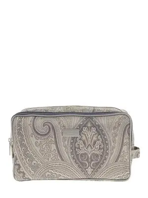 Etro Logo Clutch - Gray