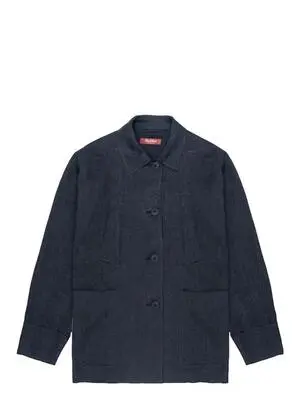 Max Mara Long-sleeved Collared Jacket - Black