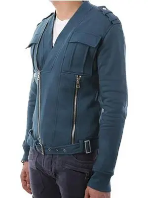 Balmain Zip-up Jersey Jacket - Blue