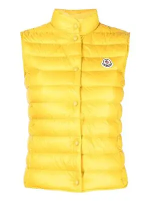 Moncler Quilted Logo Vest - Yellow