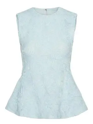 ROTATE BY BIRGER CHRISTENSEN ROTATE Mesh Sleeveless Peplum Blouse