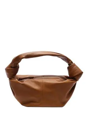 Bottega Veneta Mini Double Knot Zipper Handbag - Camel