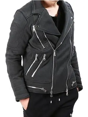 Balmain Double Zip Biker Jacket - Black
