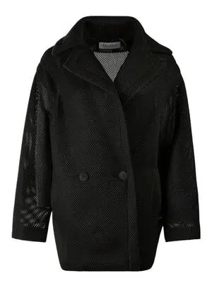 Max Mara Double-breasted Long-sleeved Coat - Black