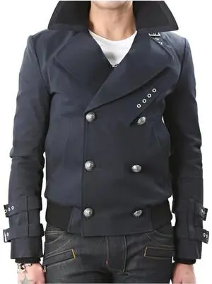 Balmain Double-breasted Long Sleeve Jacket - Black
