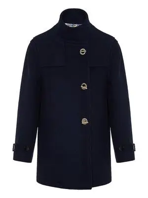 ETRO Etro Dark Blue Logo Coat