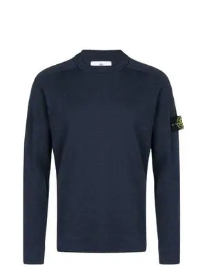 Stone Island Long-sleeve Knitted Pullover - Sea-blue