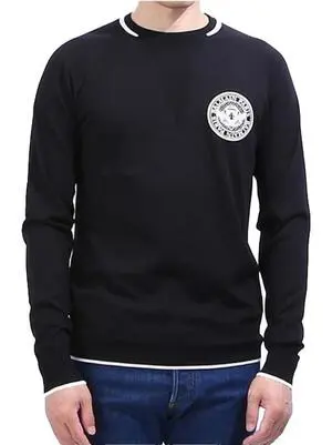 Balmain Long Sleeve Ribbed Sweater - Black