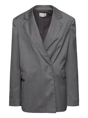 LOULOU STUDIO Double-breasted Blazer - Grey