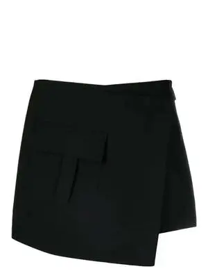MSGM Asymmetrical Tailored Skort - Black