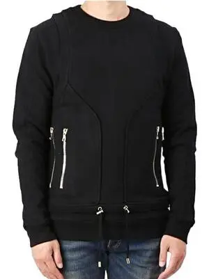 BALMAIN Balmain Long Sleeve Sweatshirt With Ribbed Collar
