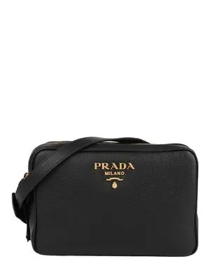 Prada Zipper Shoulder Bag - Black