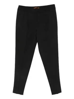 Zegna Elasticated Waist Pleated Sports Pants - Black