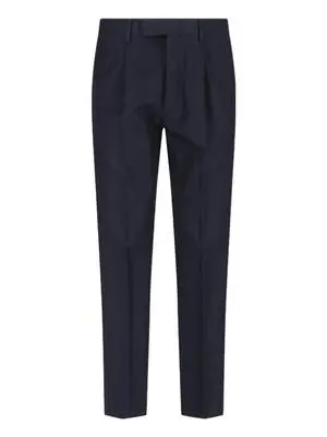 Zegna Tailored Trousers With Belt Loops - Black