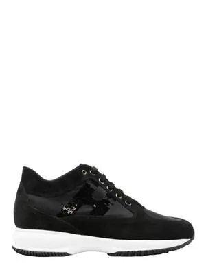 Hogan Interactive Low-top Sneakers With Logo Embellishment - Black
