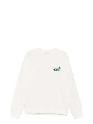 Drole De Monsieur Embroidered Slogan Sweatshirt - Off-white
