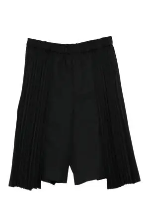 Comme Des Garçons Pleated Shorts With Elastic Waistband - Black