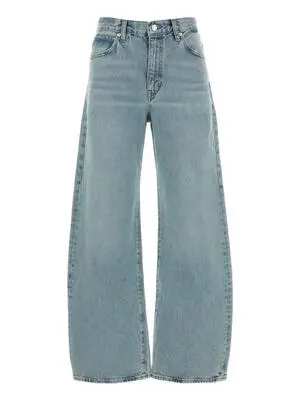 FRAME The Bow Wide-leg Jeans - Gray