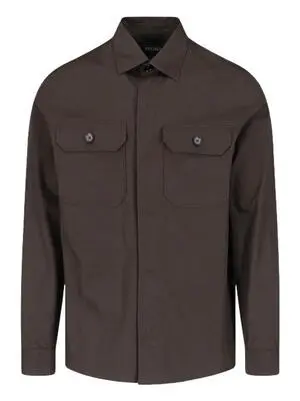 Zegna Zegna Twin-Pocket Shirt Black