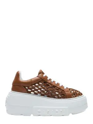 Casadei Nexus Versilia Woven Platform Sneakers - White