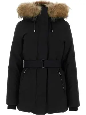 Mackage Jennifer Down Jacket With Hood And Fur Trim - Black