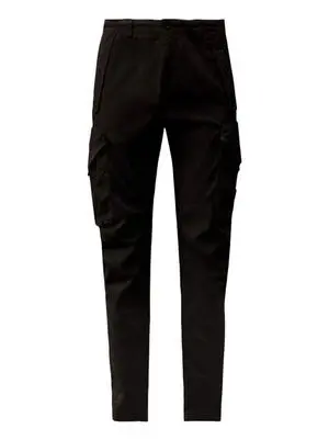 C.P. COMPANY Cargo Trousers With Lens Detail - Black