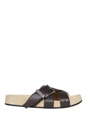 Balenciaga Buckled Slip-on Sandals - Black