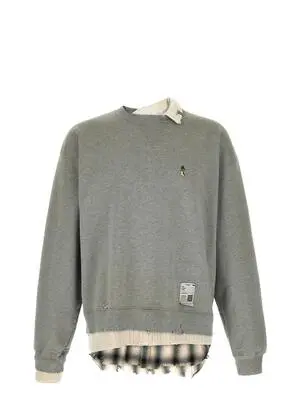 Mihara Yasuhiro Layered Embroidered Sweatshirt - Grey
