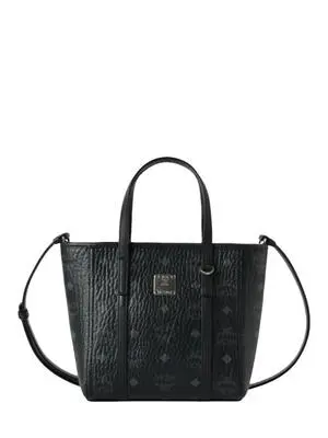 Mcm Toni Visetos Small Tote Bag - Black