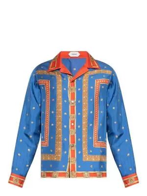 Versace Pattern-printed Shirt - Blue