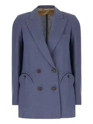 BLAZÉ MILANO Double-breasted Suit Jacket - Gray