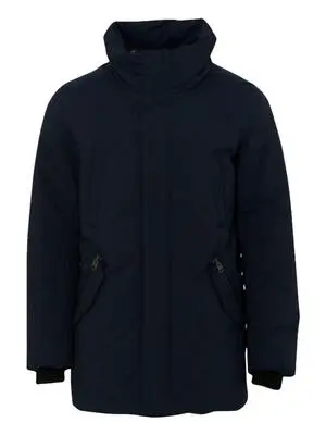 Mackage Dark Blue Hooded Down Jacket - Black