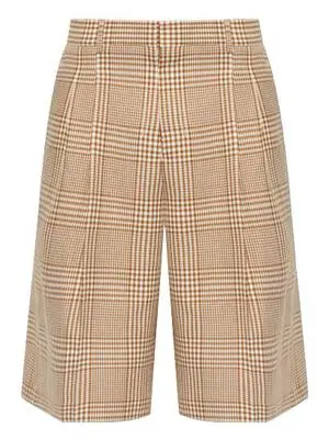 Ami Checked Bermuda Shorts - Nude