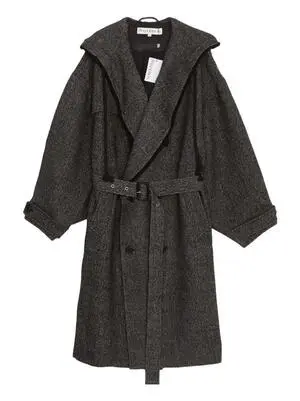 J.W.ANDERSON J.w. Anderson Hooded Long Trench Coat - Black