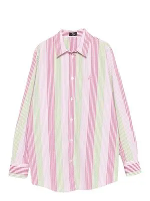 Etro Striped Long-sleeve Shirt - White