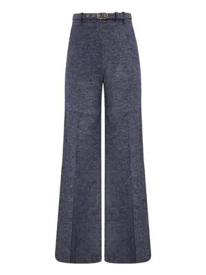 Zimmermann Hypnotic Belted Flared Trousers - Black