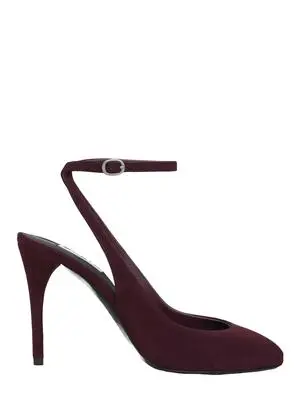 Alaïa Decollete Slingbacks In Suede Goatskin - Black
