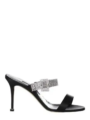 Manolo Blahnik Embellished Heeled Sandals - Black
