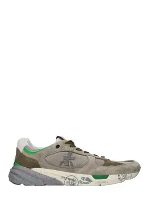 Premiata Lace-up Low-top Sneakers With Logo Detailing - Gray